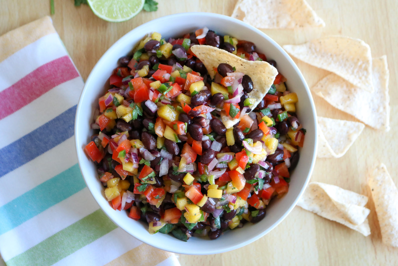 Mango Black Bean Confetti Salsa - Healthy Mama Kris