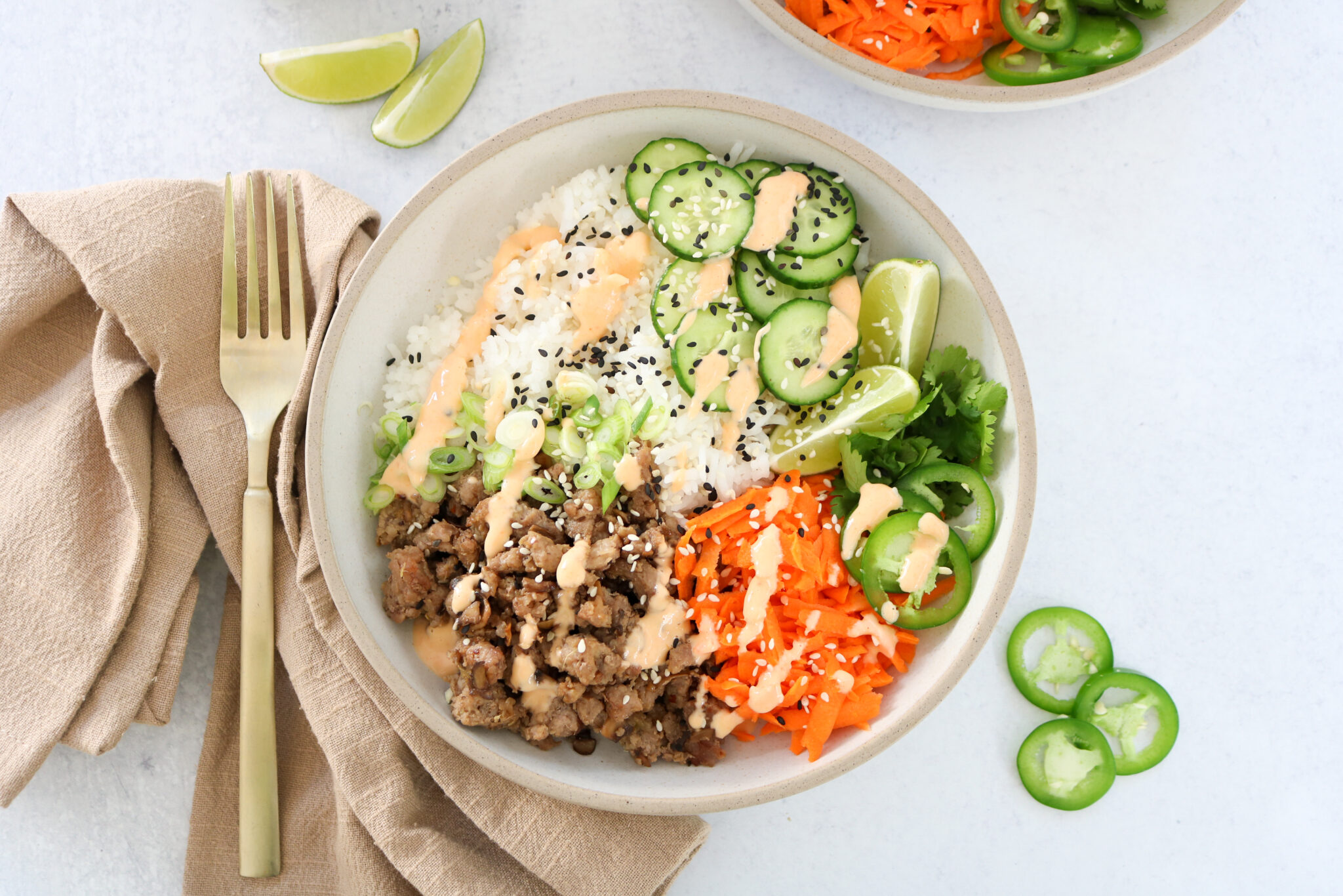 Ginger Pork Bowls - Healthy Mama Kris