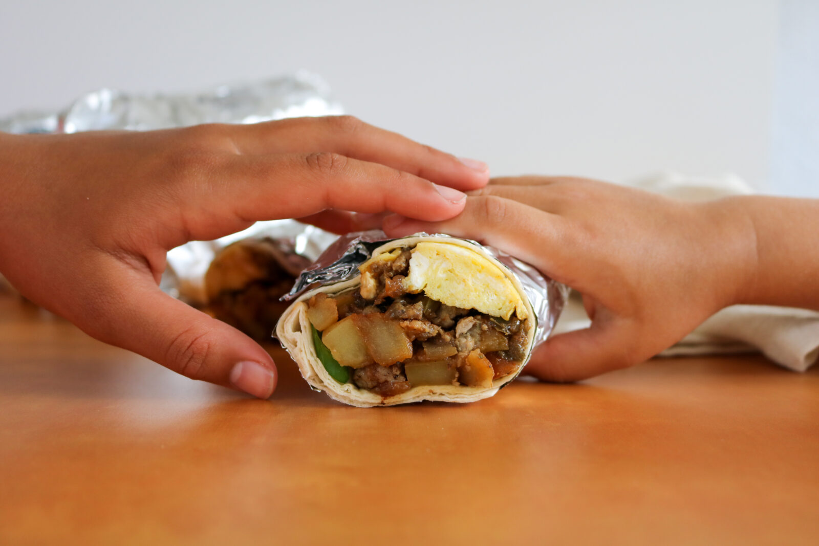 Freezer-Friendly Sausage & Potato Breakfast Burritos - Healthy Mama Kris